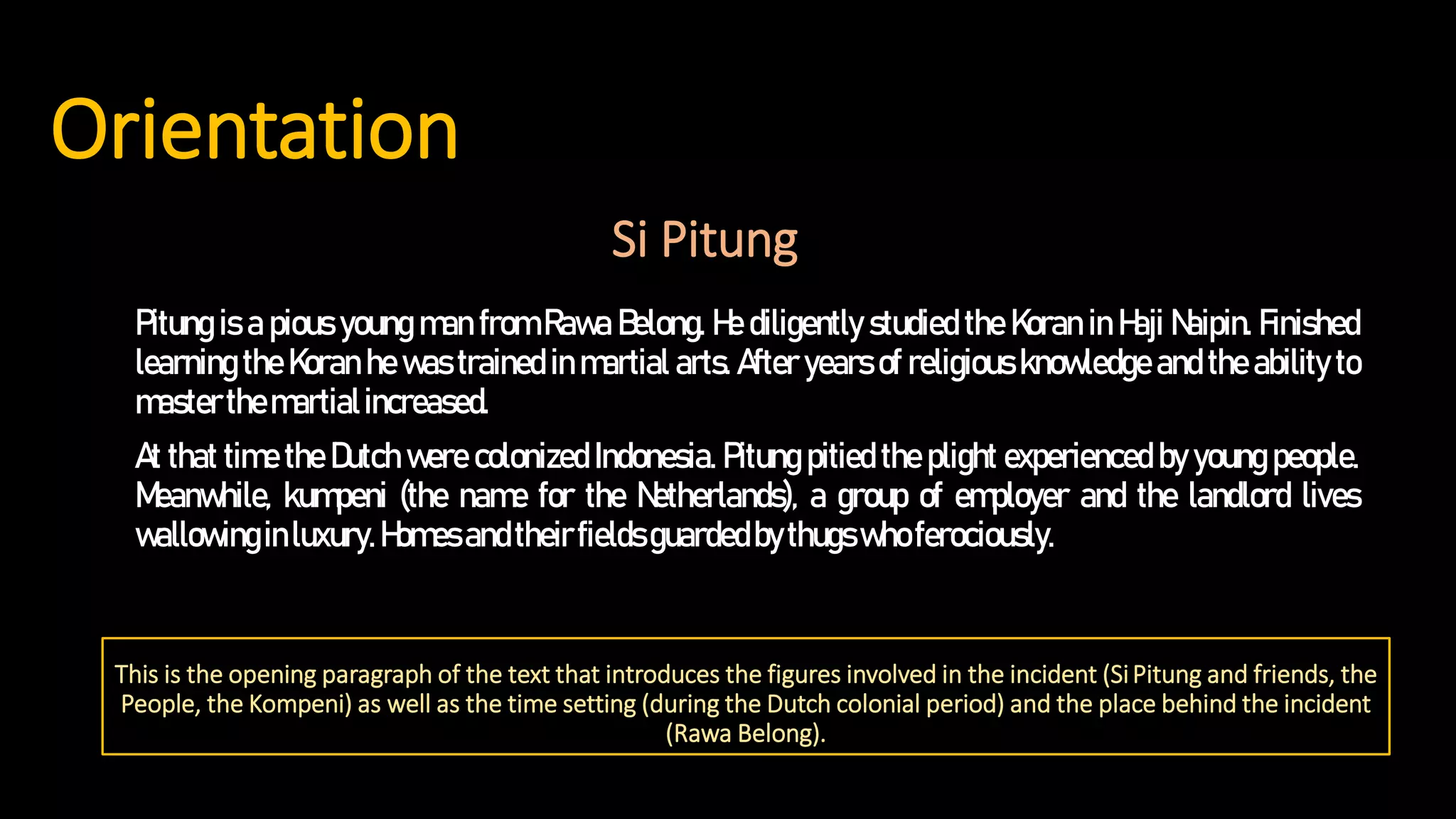 Narative Cerita Rakyat Si Pitung | PPTX