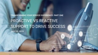 Proactive vs Reactive Support to Drive Success | PPT