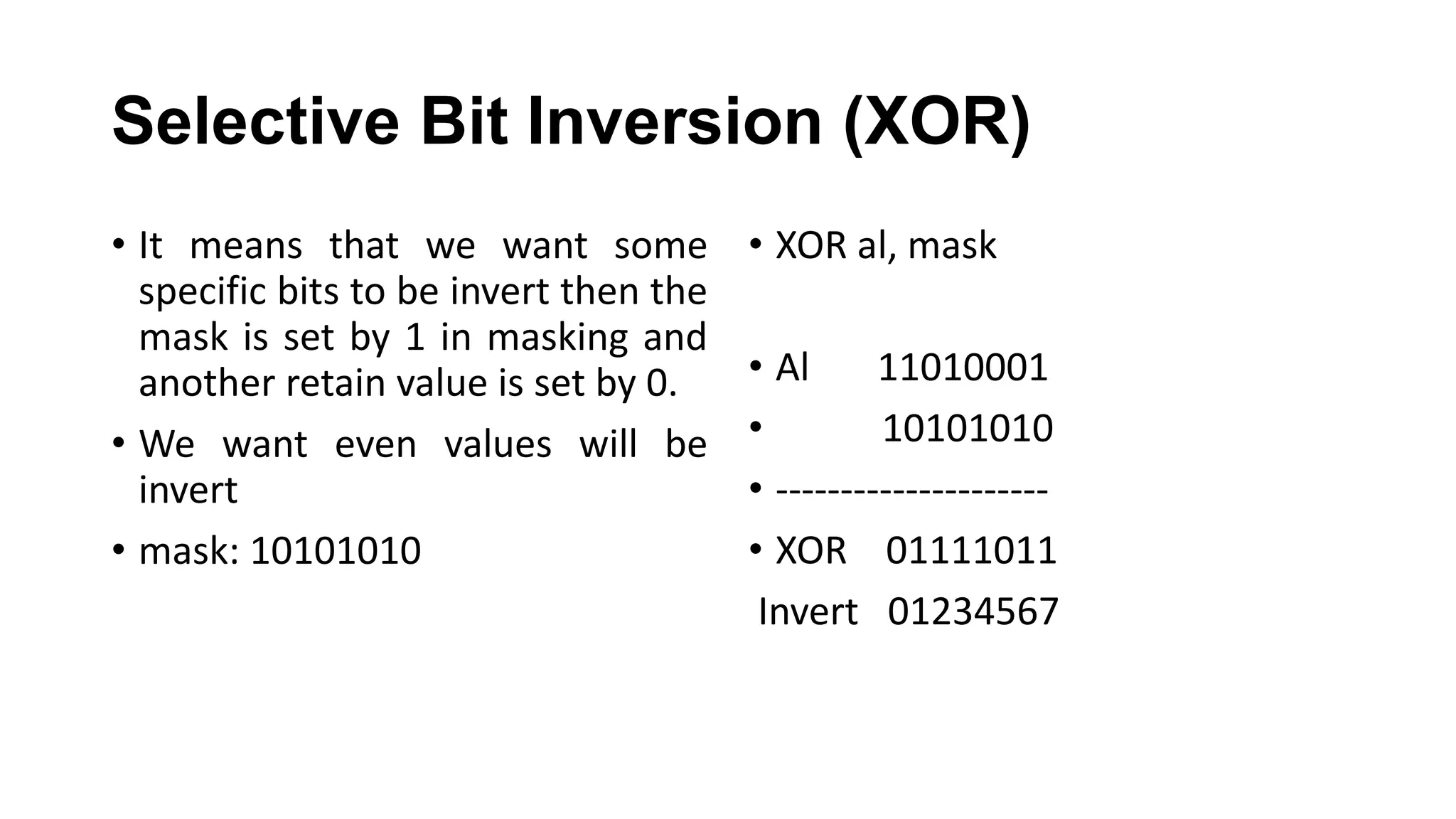 Slide No. 12 (AND, OR, NOT, XOR, MASKING).pptx