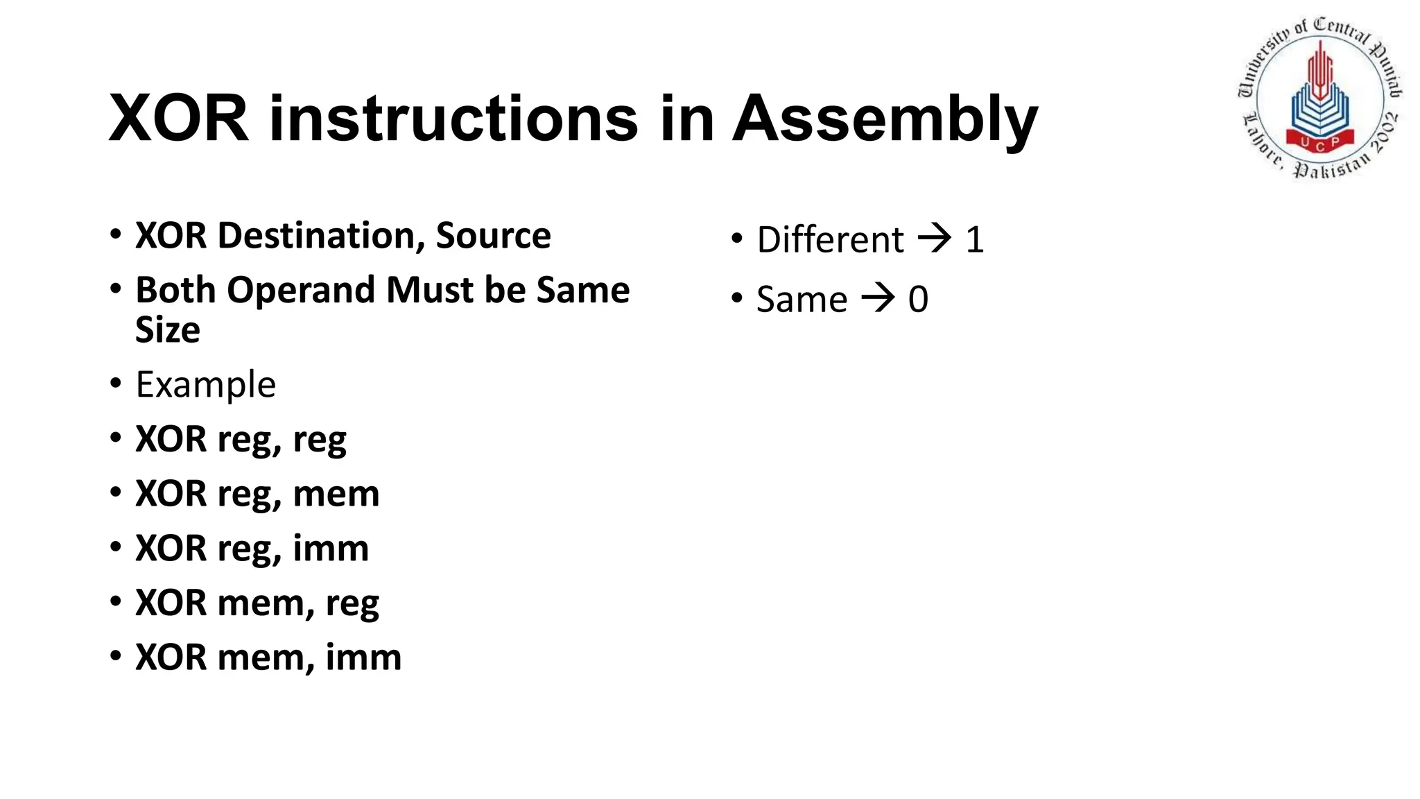 Slide No. 12 (AND, OR, NOT, XOR, MASKING).pptx