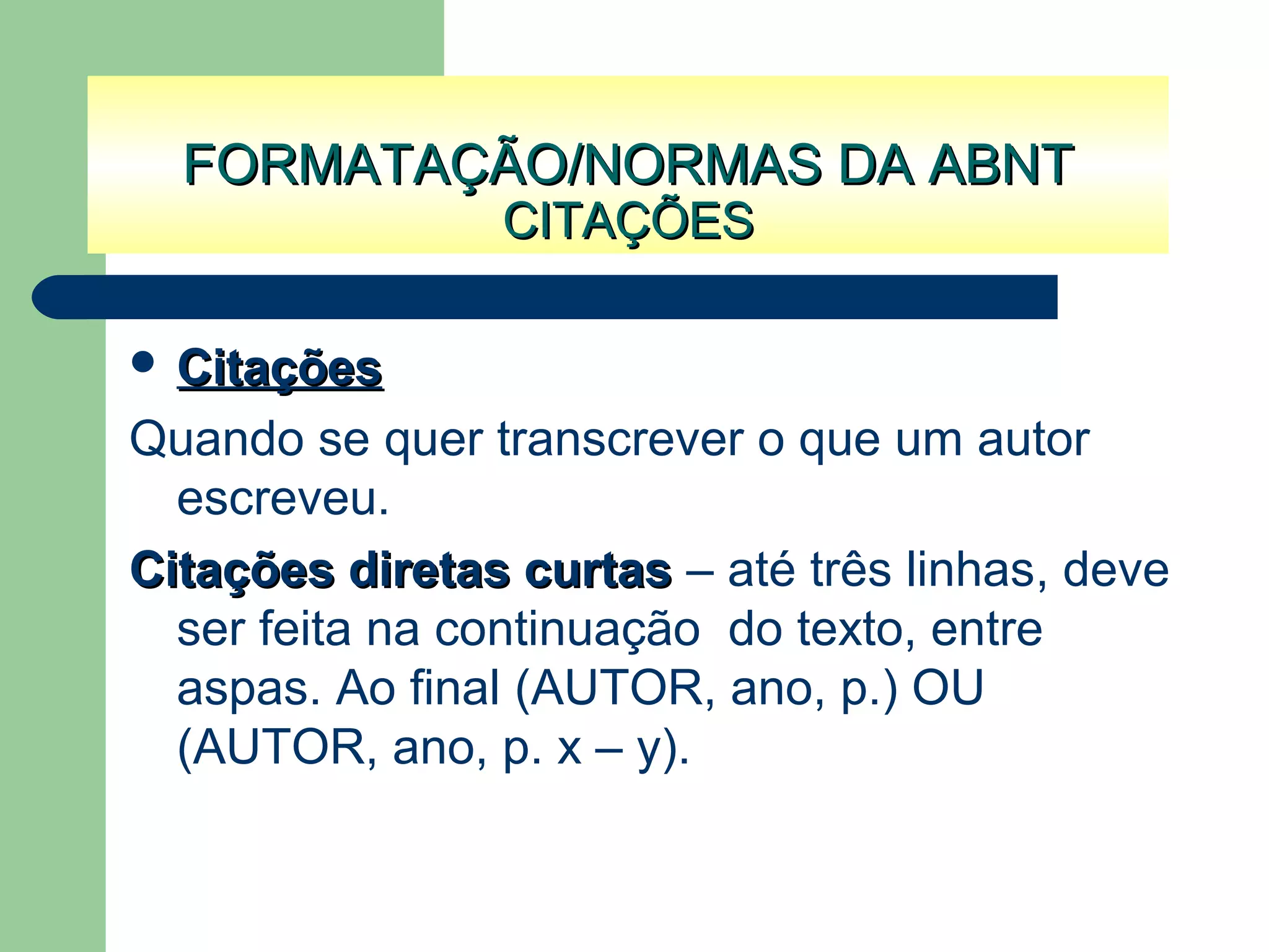 Slide= Normas da ABNT | PPT