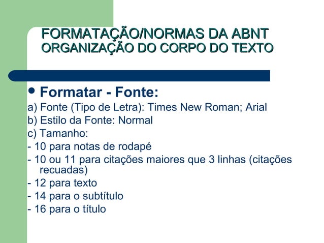 Slide= Normas da ABNT | PPT