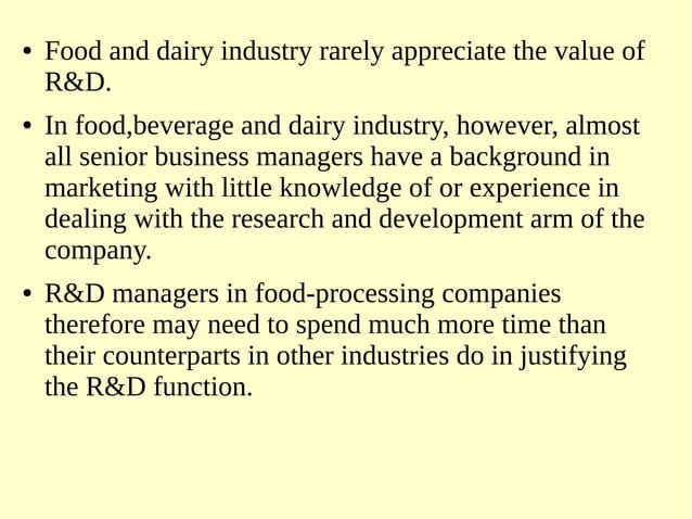 Research and Development in Food Industry | PDF