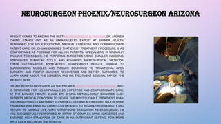 As a professional Back Surgeon in Phoenix | PPT