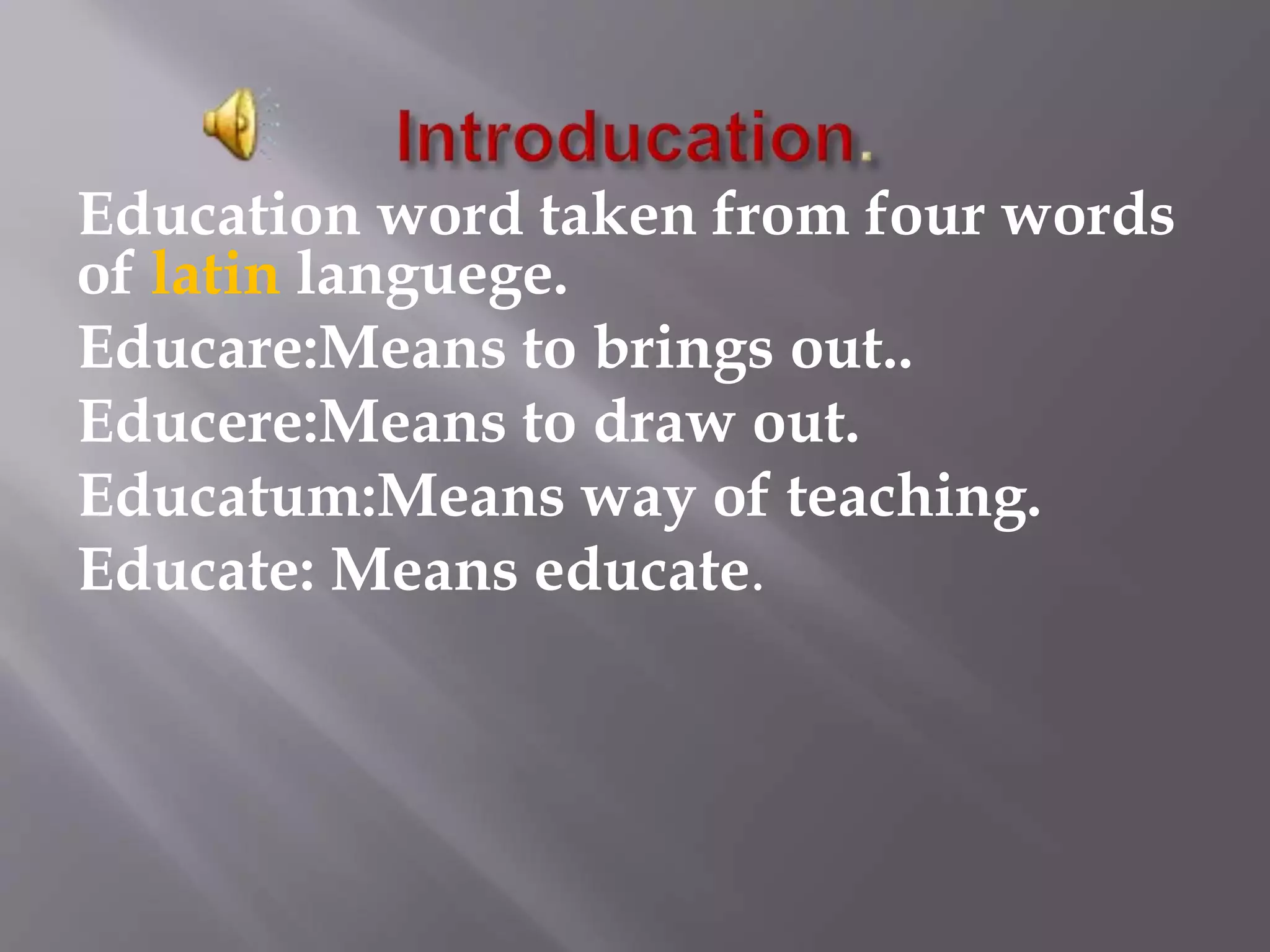 Slide of education and types of education | PPTX