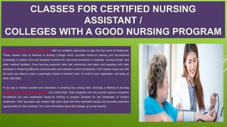 Enrolling in a CNA Certification Course. | PPTX