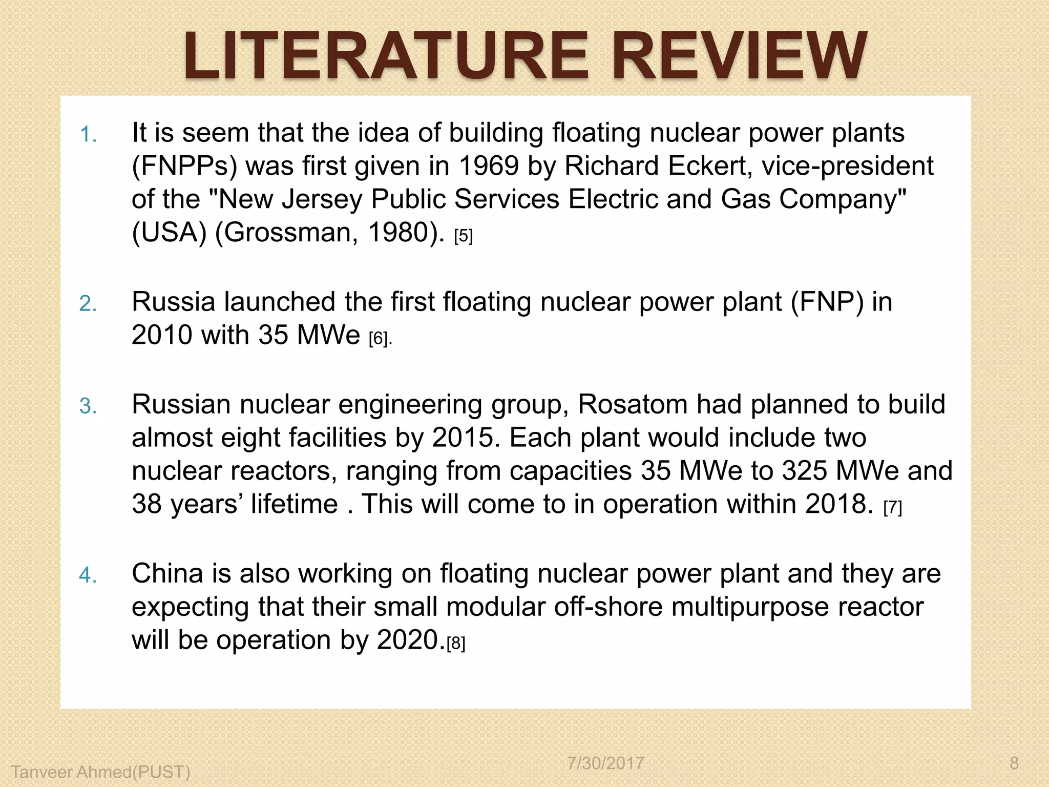 OFFSHORE FLOATING NUCLEAR POWERPLANT | PPTX