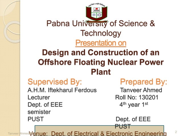 OFFSHORE FLOATING NUCLEAR POWERPLANT | PPTX | Physics | Science