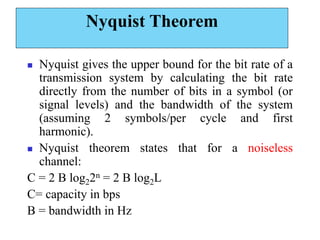 data communication slide on data rate and efficiency | PPT