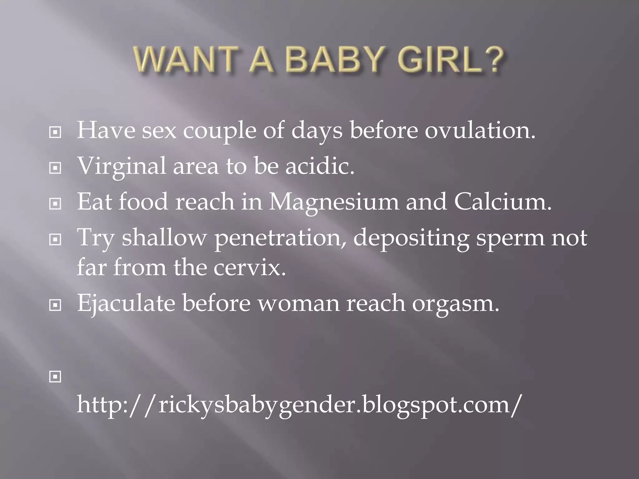 Slide on how to detrmine the gender of your babay | PPT