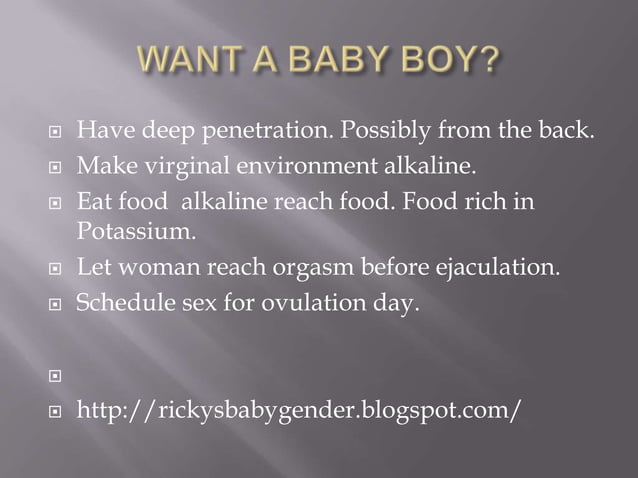 Slide on how to detrmine the gender of your babay | PPT