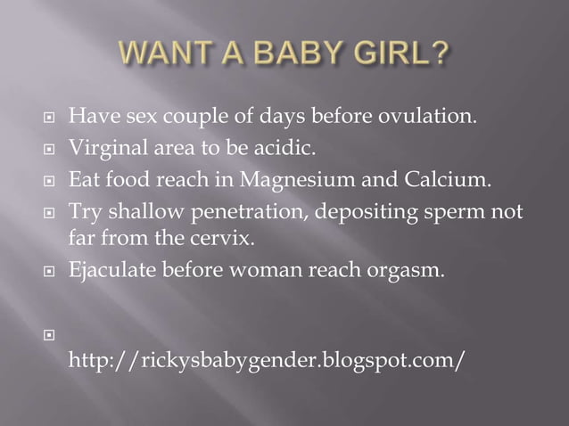 Slide on how to detrmine the gender of your babay | PPT