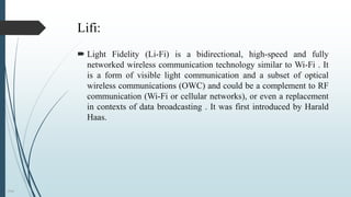 Slide on lifi | PPTX