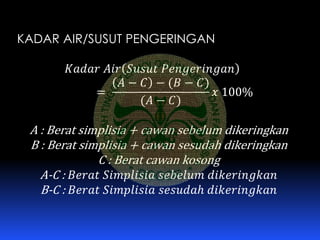 PERHITUNGAN PARAMETER EKSTRAK | PPT