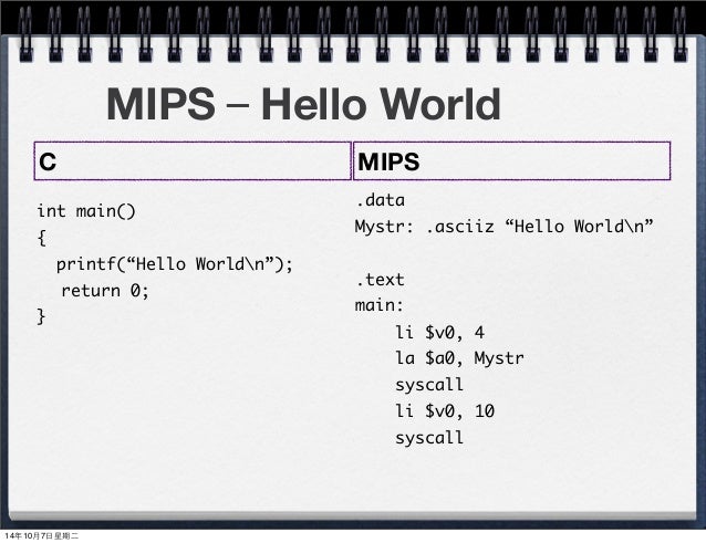 2014 MIPS Progrmming for NTUIM