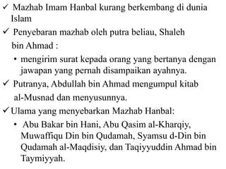 SLIDESHOW IMAM AHMAD BIN HANBAL | PPTX