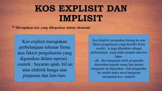 Slide pengeluaran dan kos pengeluaran | PPTX