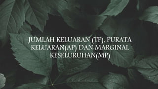Slide pengeluaran dan kos pengeluaran | PPTX