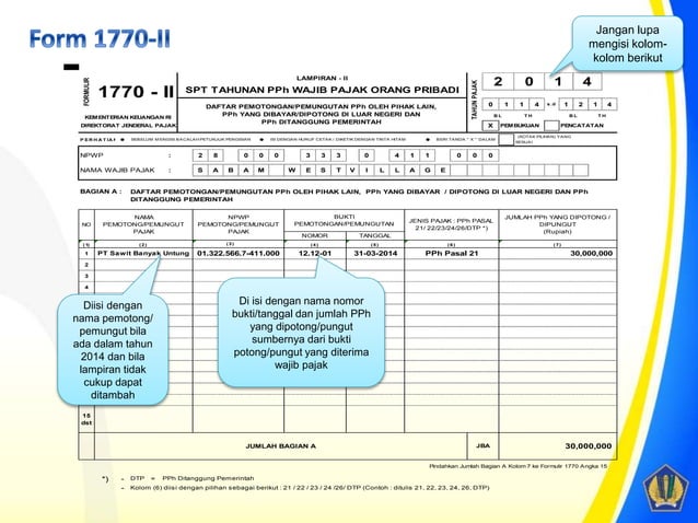 Slide Pengisian SPT Tahunan 2015 - OP 1770 Pembukuan.ppt