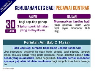 SLAID PENGURUSAN CUTI PENJAWAT AWAM KERAJAAN | PDF