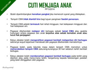 SLAID PENGURUSAN CUTI PENJAWAT AWAM KERAJAAN | PDF