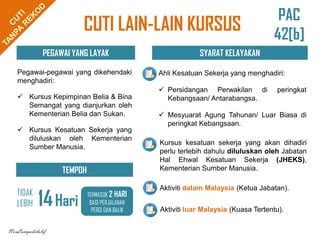 SLAID PENGURUSAN CUTI PENJAWAT AWAM KERAJAAN | PDF