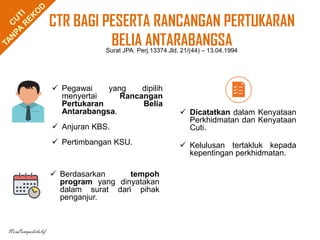 SLAID PENGURUSAN CUTI PENJAWAT AWAM KERAJAAN | PDF