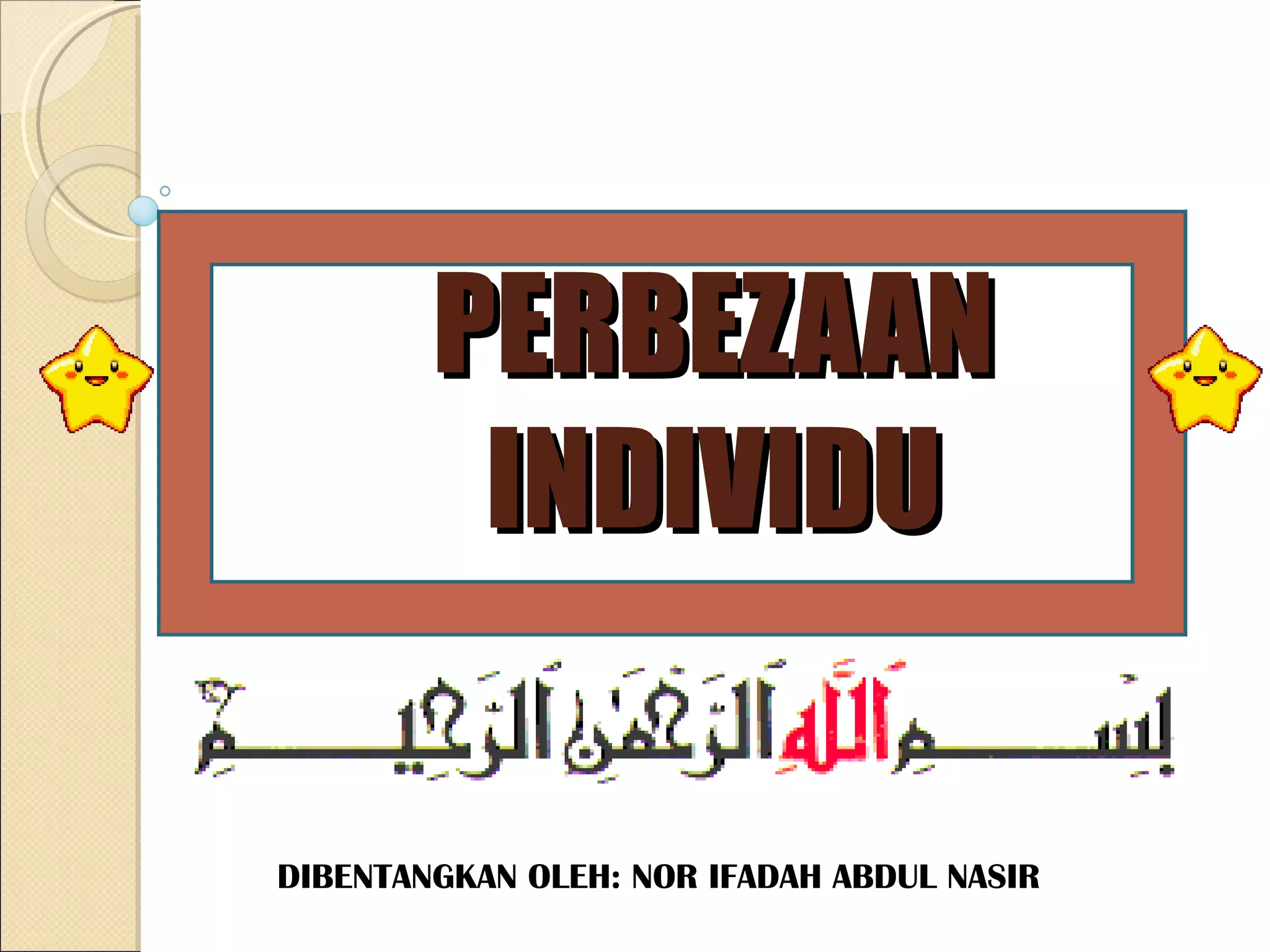 Slide perbezaan individu | PPT