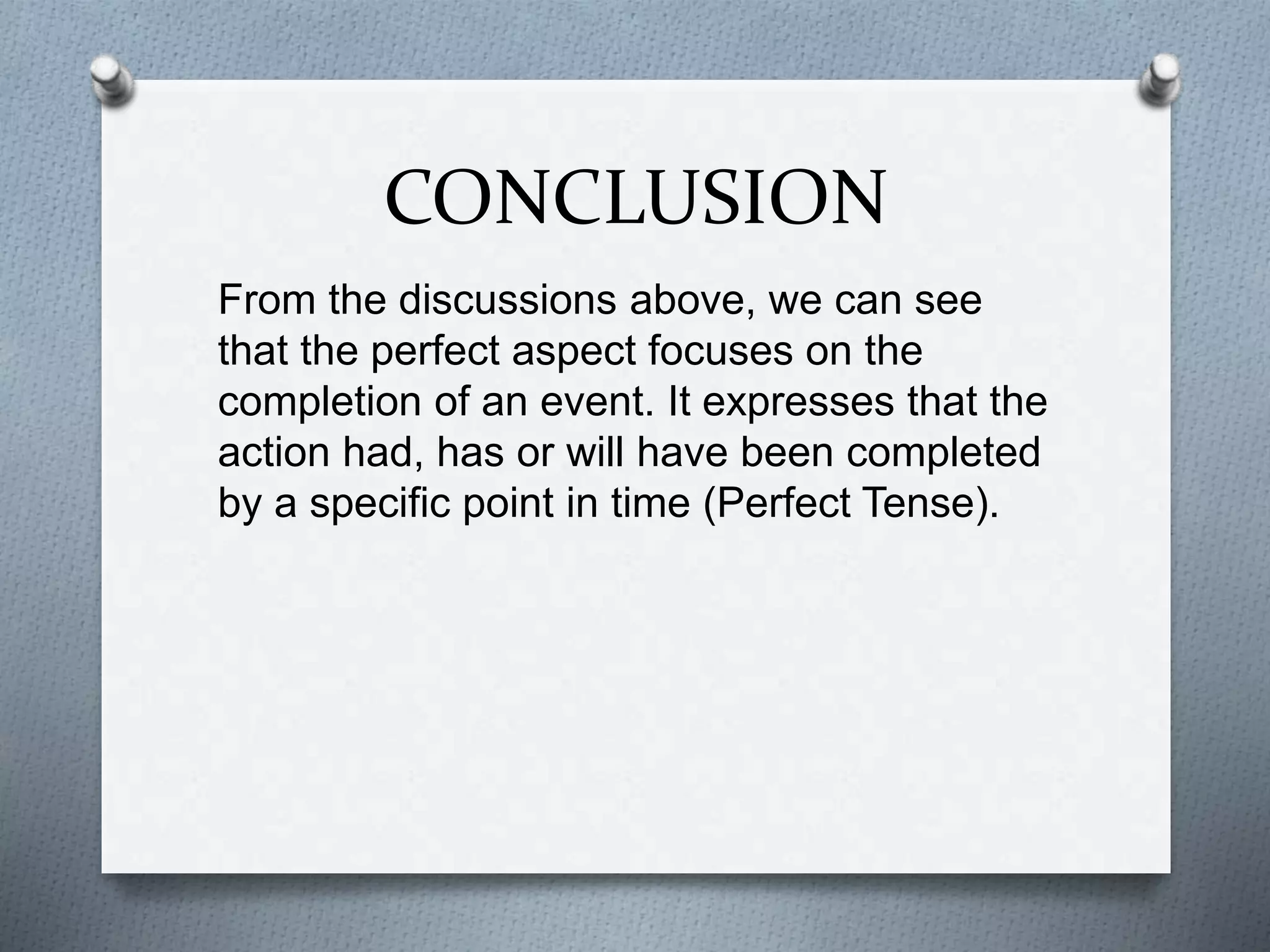 Perfect Aspect | PPTX