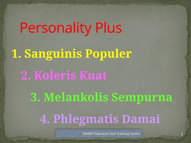 Slide Personality panduan singmat tentang empat jenis kepribadianpptx ...