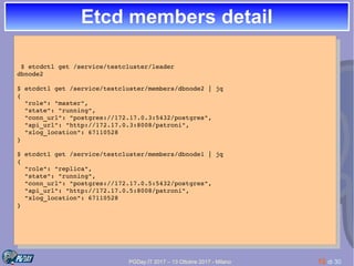 Patroni: PostgreSQL HA in the cloud | ODP