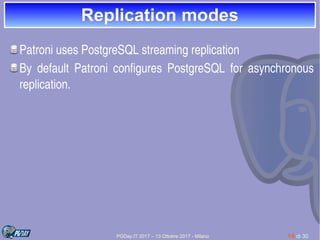 Patroni: PostgreSQL HA in the cloud | ODP