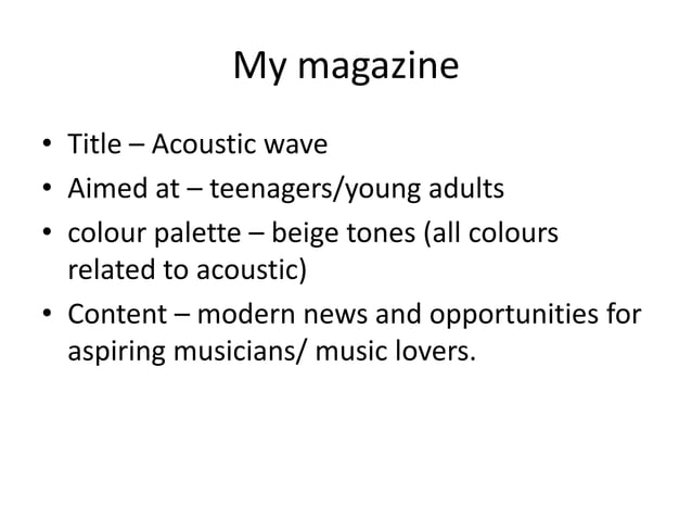 magazine pitch | PPTX
