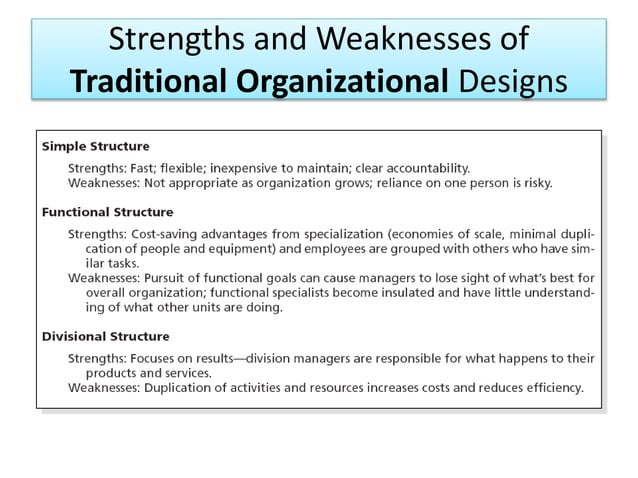 organizational structure and design in principle of management (chapter ...
