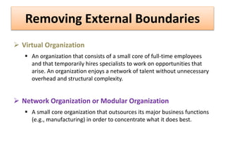 organizational structure and design in principle of management (chapter ...