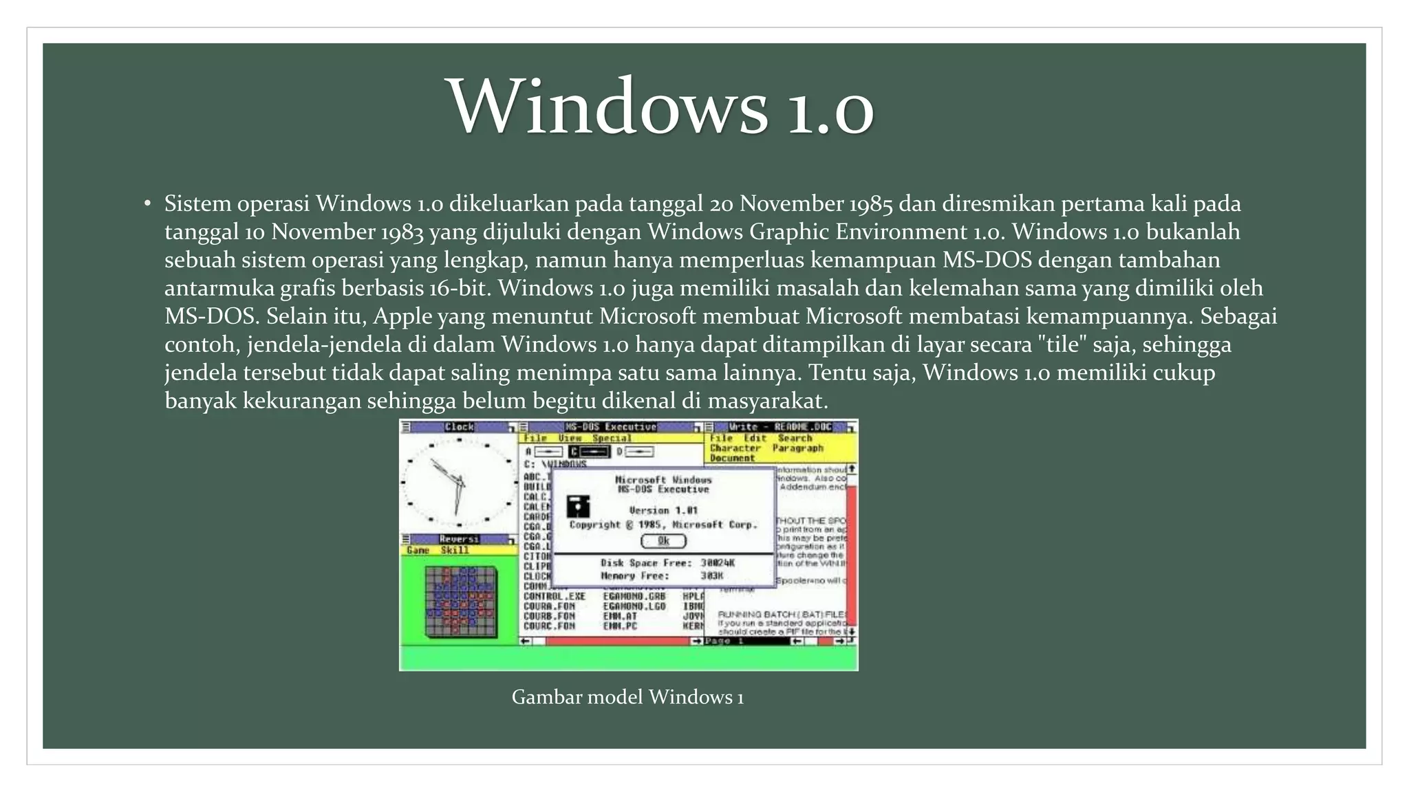 Sejarah Operating System Windows | PPTX