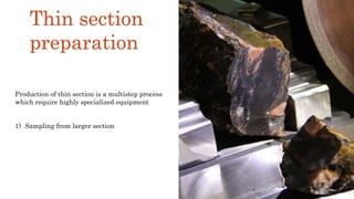 Slide preparation methods in mineralogy | PPTX