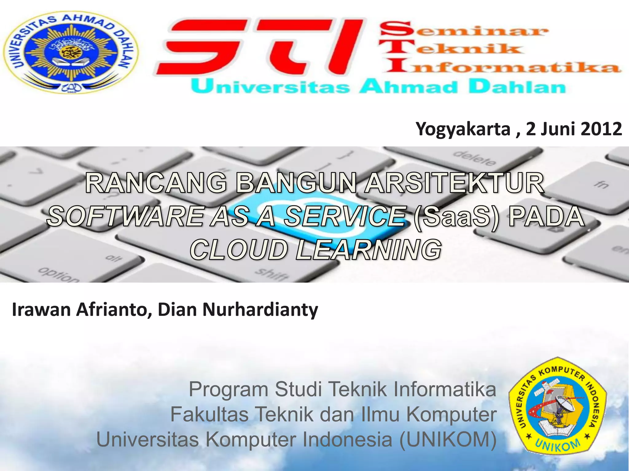 Presentasi Cloud Learning STI 2012 | PPT