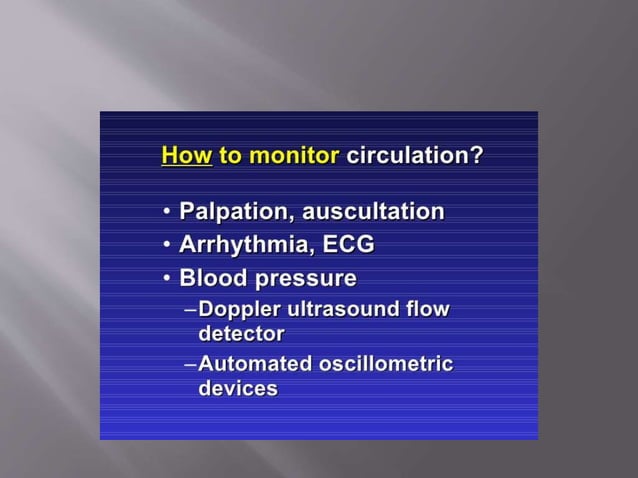 Monitoring system of anaesthesia | PPTX | First Aid | Injuries