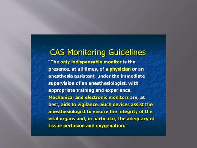 Monitoring system of anaesthesia | PPTX | First Aid | Injuries