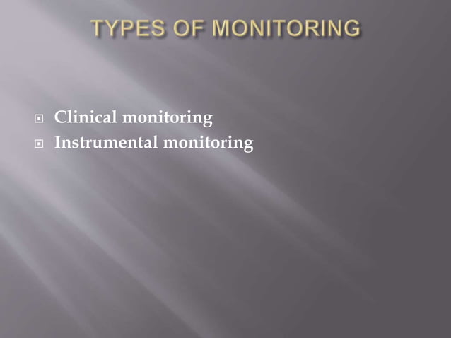 Monitoring system of anaesthesia | PPTX | First Aid | Injuries