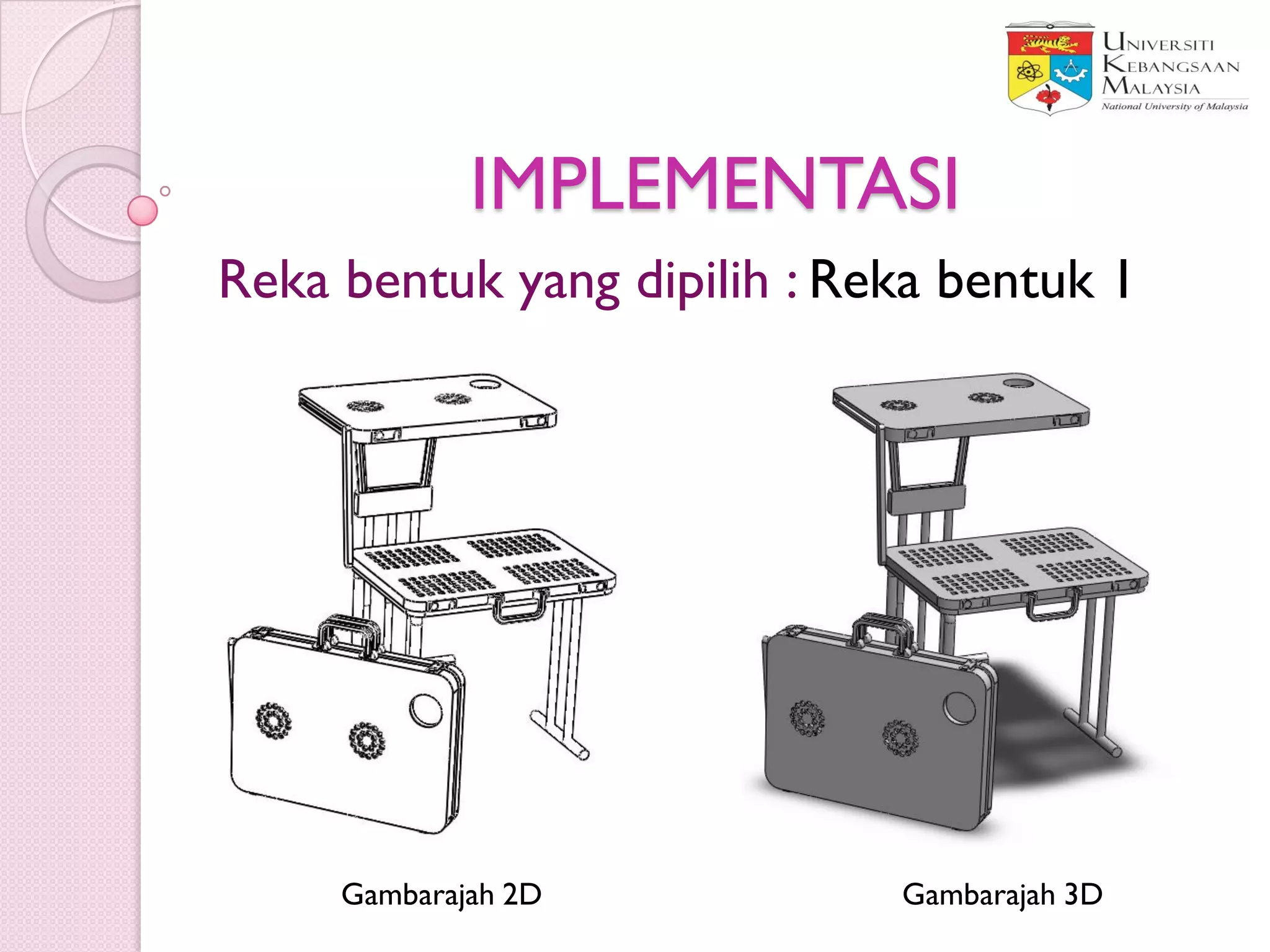 Slide Presentation : Membina Reka Bentuk Meja Mudah Alih dengan ...