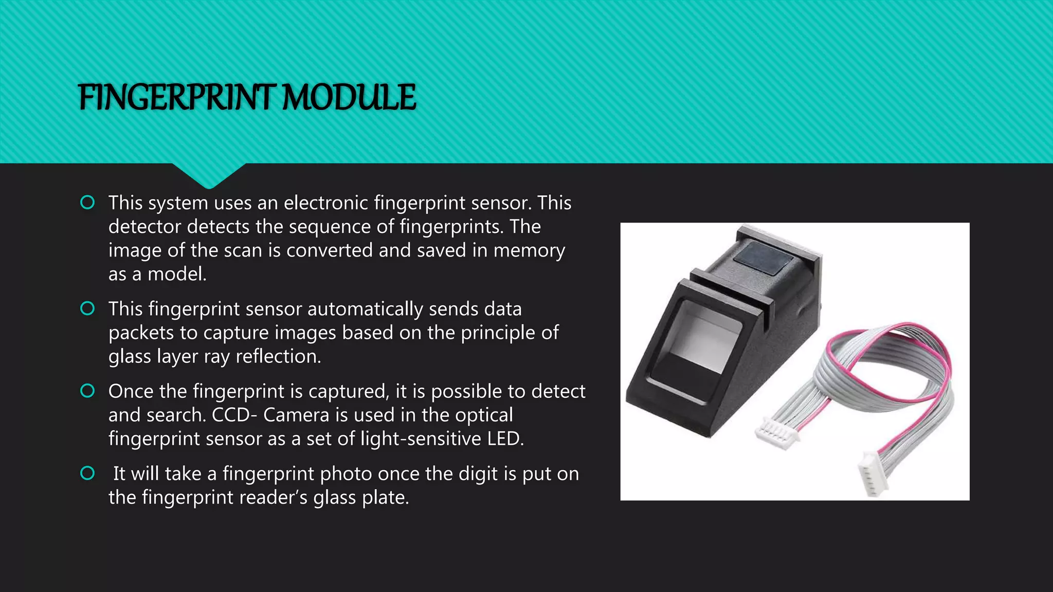 FINGERPRINT AUTHENTICATION SYSTEM FOR EXAMINATION ATTENDANCE | PPTX