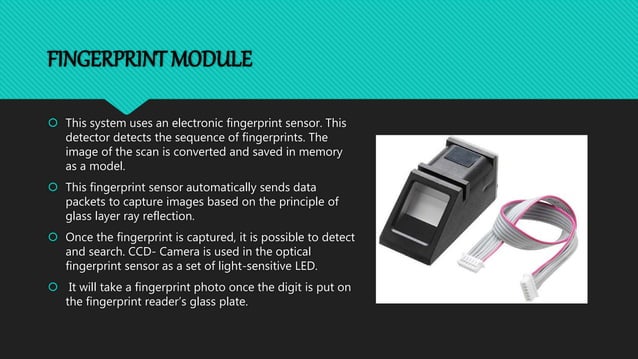 FINGERPRINT AUTHENTICATION SYSTEM FOR EXAMINATION ATTENDANCE | PPTX | Educational Assessment ...