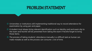 FINGERPRINT AUTHENTICATION SYSTEM FOR EXAMINATION ATTENDANCE | PPTX