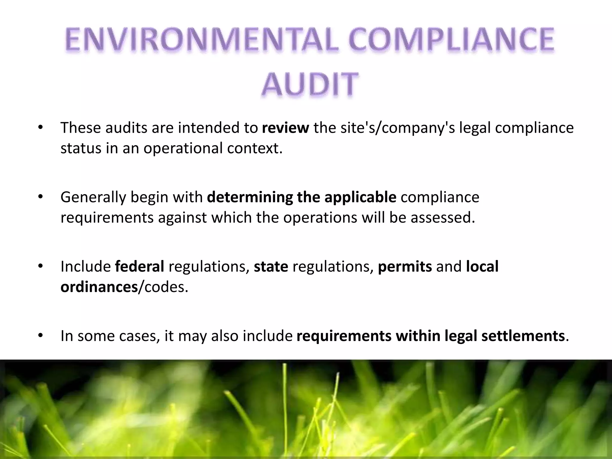 Environmental Audit and Environmental Impact Assessment | PPTX