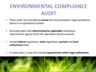 Environmental Audit and Environmental Impact Assessment | PPTX