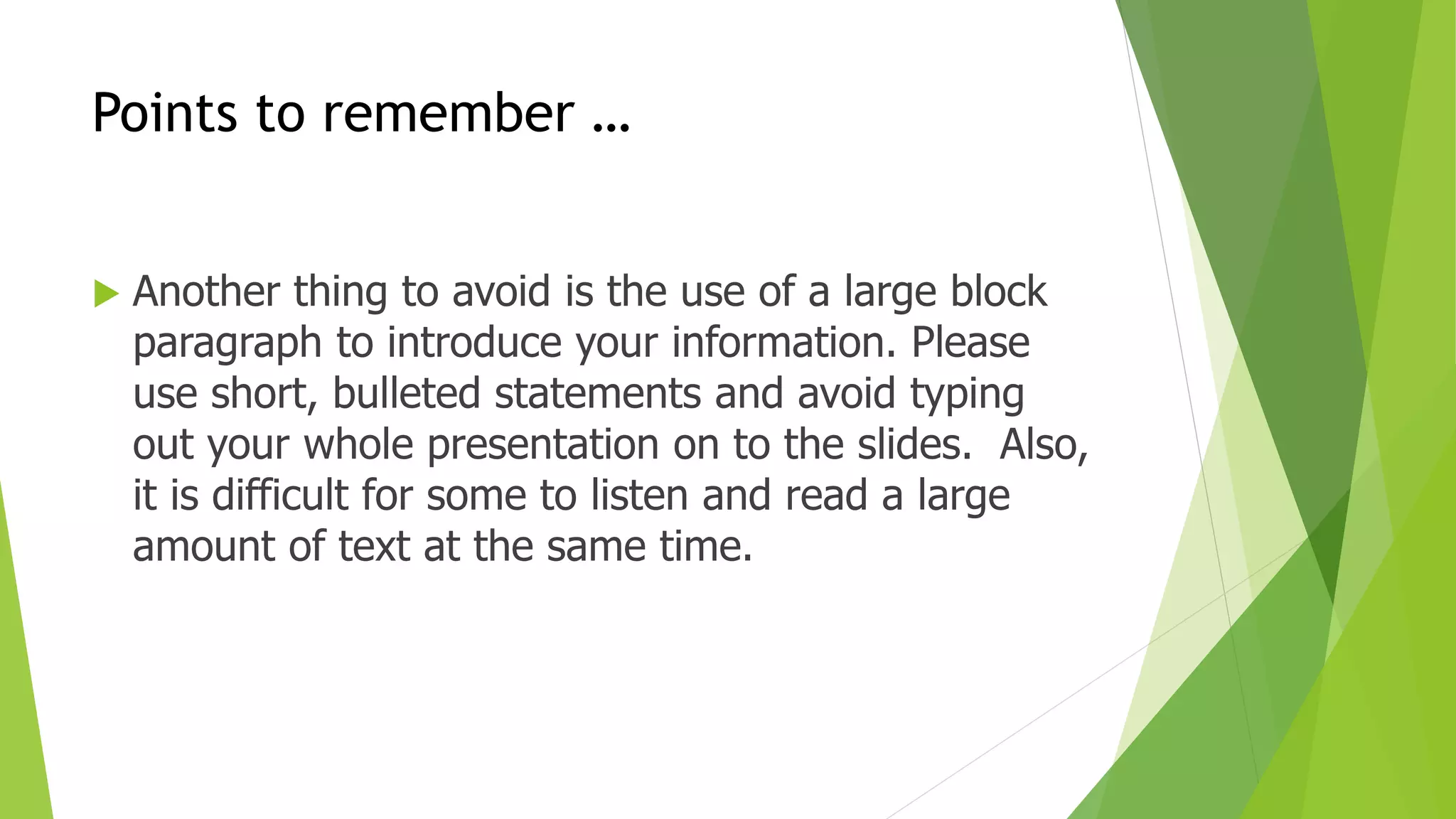 Slide presentation guidelines | PPT