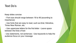 Slide presentation guidelines | PPT