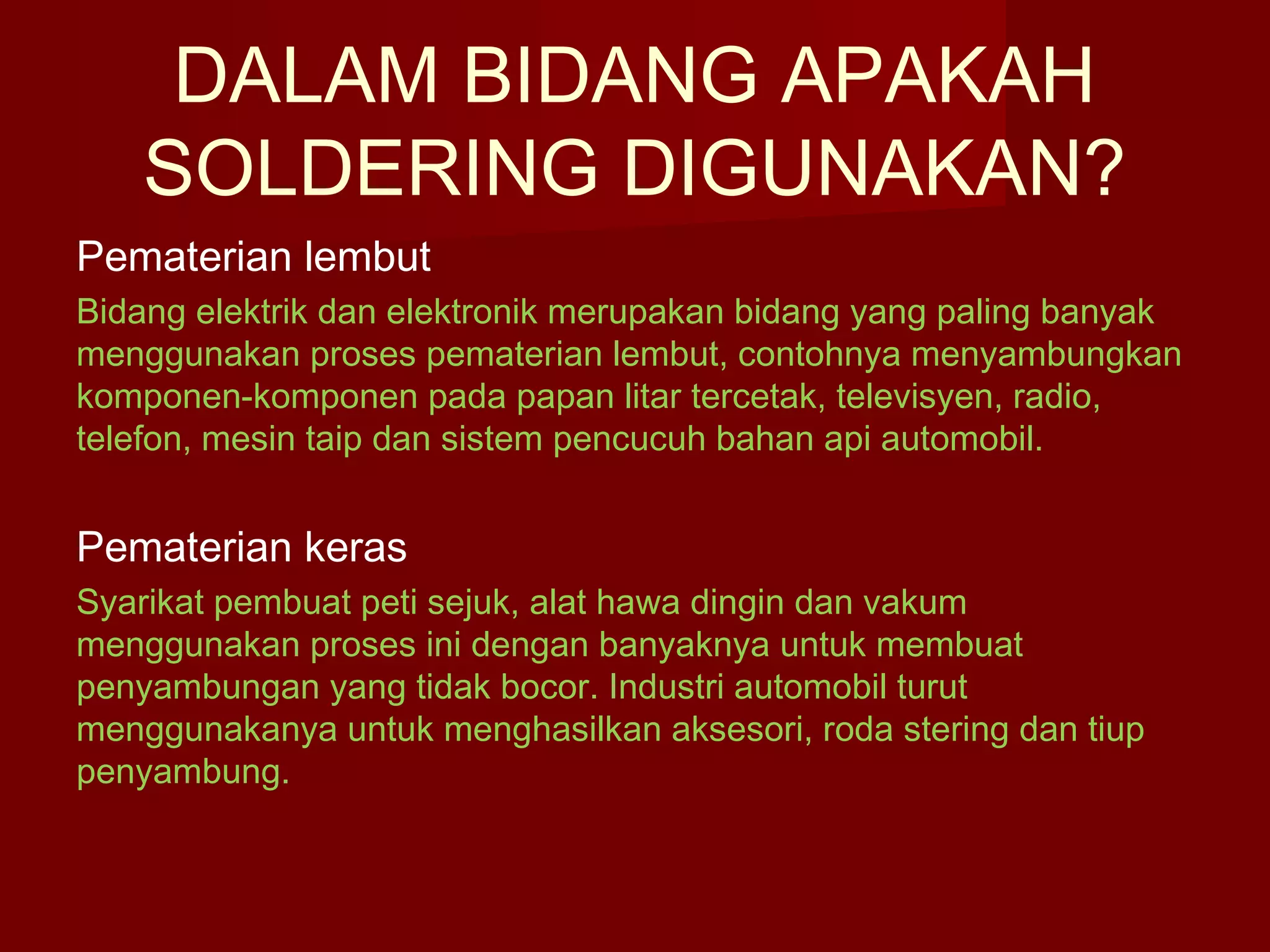 soldering @ pematerian | PPT